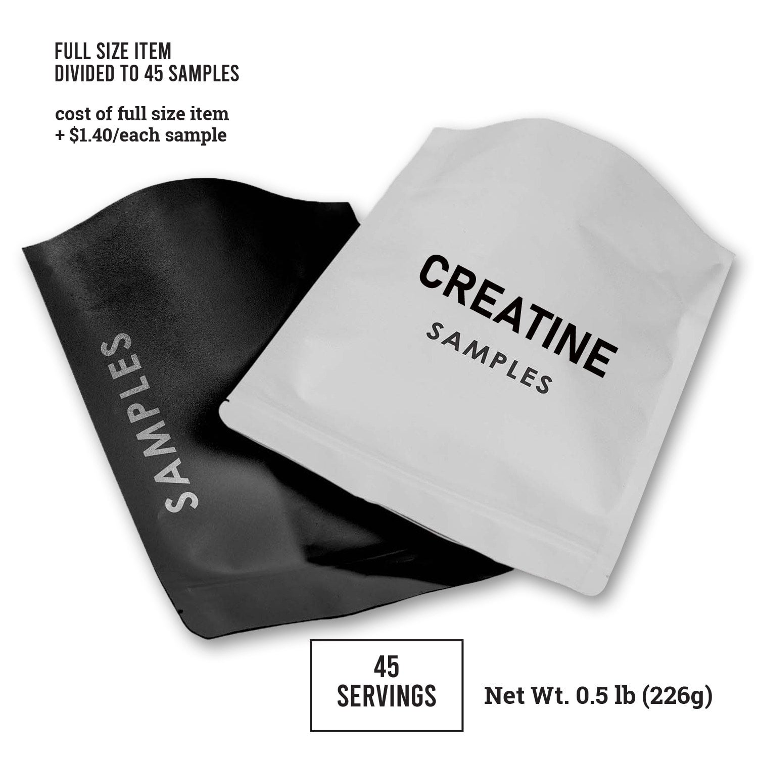 CREATINE SAMPLES, 45 samples | CO-MAN BRANDS Supplements, Your Way!